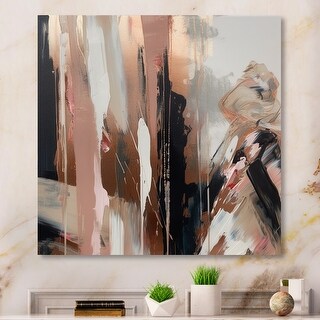 Designart "Brown And Black Beyond Boundaries I" Abstract Metal Wall Art - Bed Bath & Beyond ...